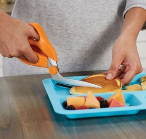 Fiskars Non-scratch Kitchen Angled Shears Scissors Food Cutting ...