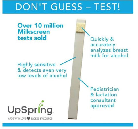 UpSpring 20-PC Baby Milkscreen Alcohol Test Strips for Breastmilk ...